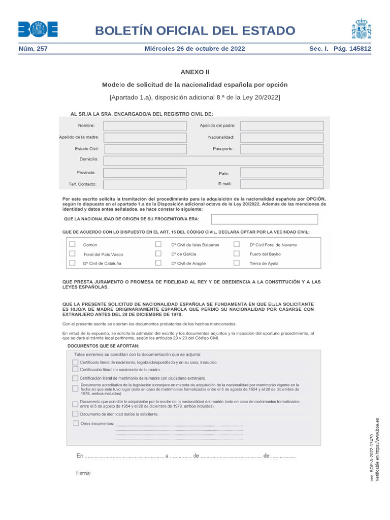 Modelo de Solicitud Apartado 1a | PDF