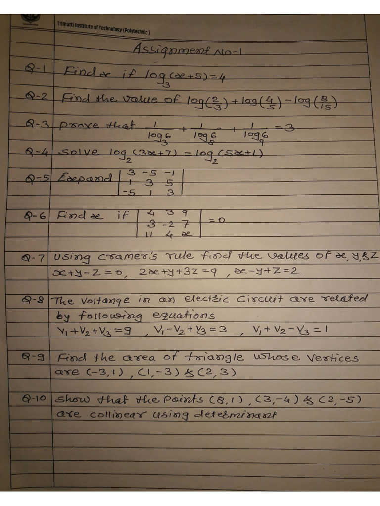 Maths Assignment 1 To 4 | PDF