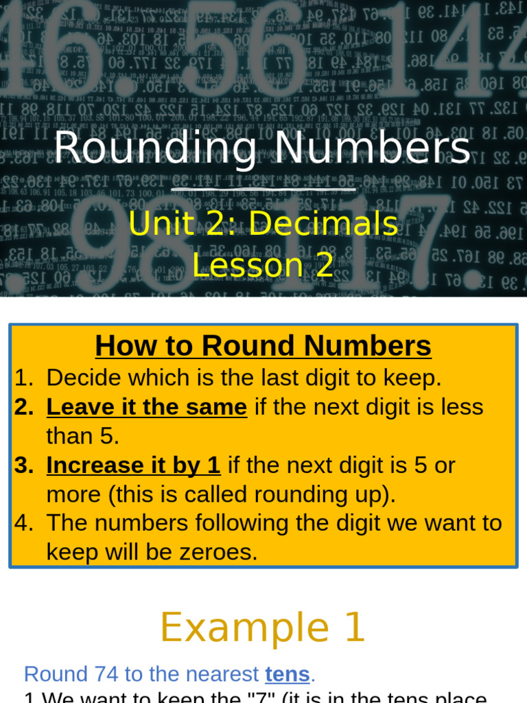 Lesson 2 - Rounding Number | PDF