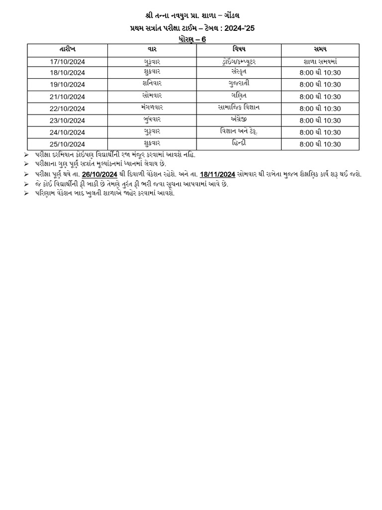 6 - Time Table | PDF