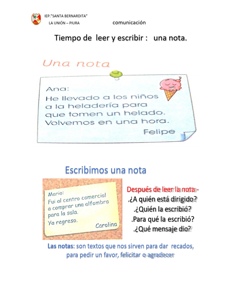 Tiempo de Leer y Escribir: Una Nota.: Comunicación | PDF
