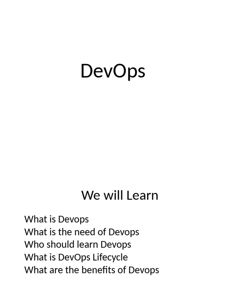 DevOps For Beginners Presentation | PDF | Software Industry | Software ...