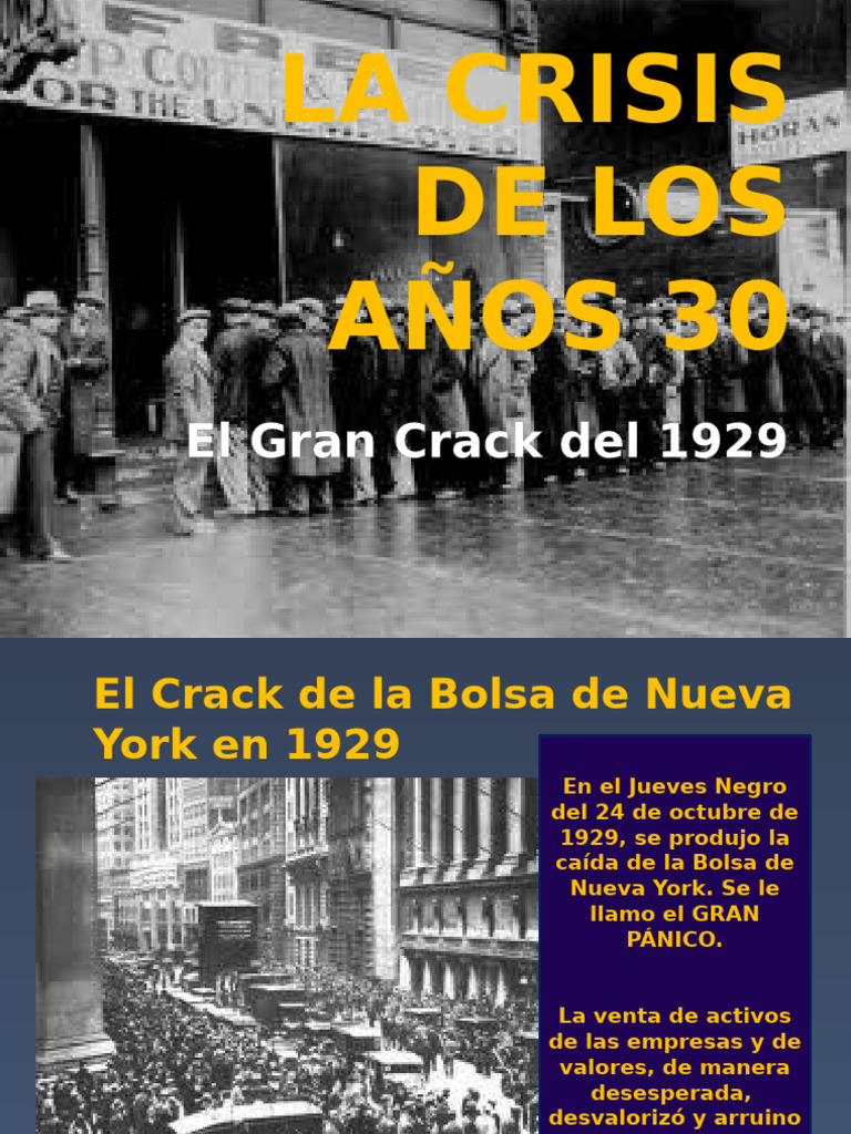 La Crisis de Los Años 30 | PDF | Accidente de Wall Street de 1929 ...