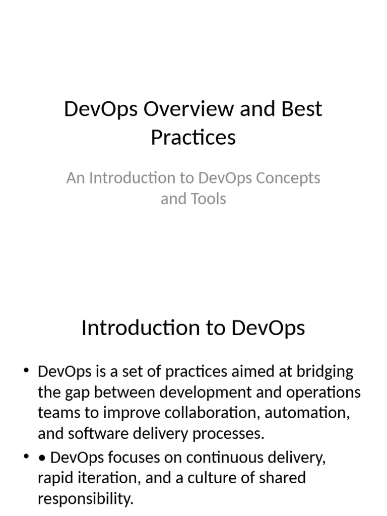 DevOps Presentation With Examples and Images | PDF | Technology ...