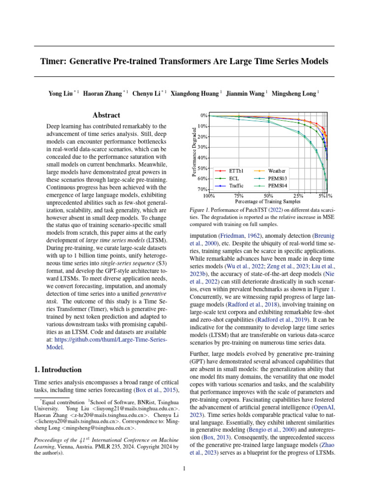 Timer：generative Pre Trained Transformers Are Large Time Series Models Pdf