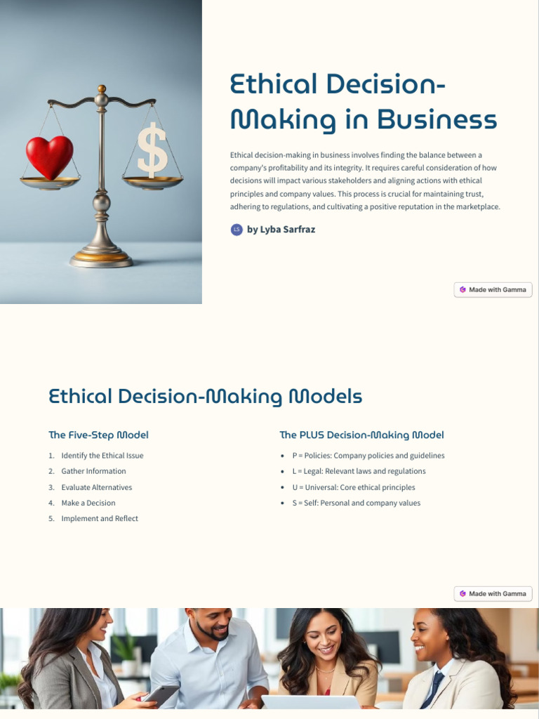 Ethical Decision Making in Business Week 10 | PDF | Decision Making ...