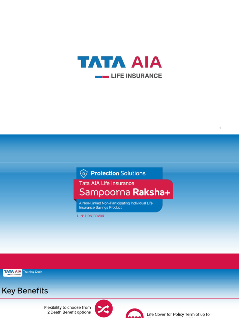 Tata Aia Life Sampoorna Raksha Plus Brochure | PDF | Life Insurance | Insurance