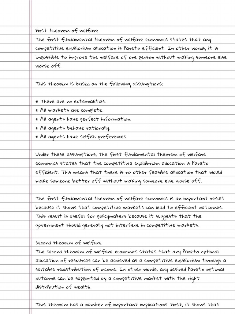 Welfare Theorem | PDF