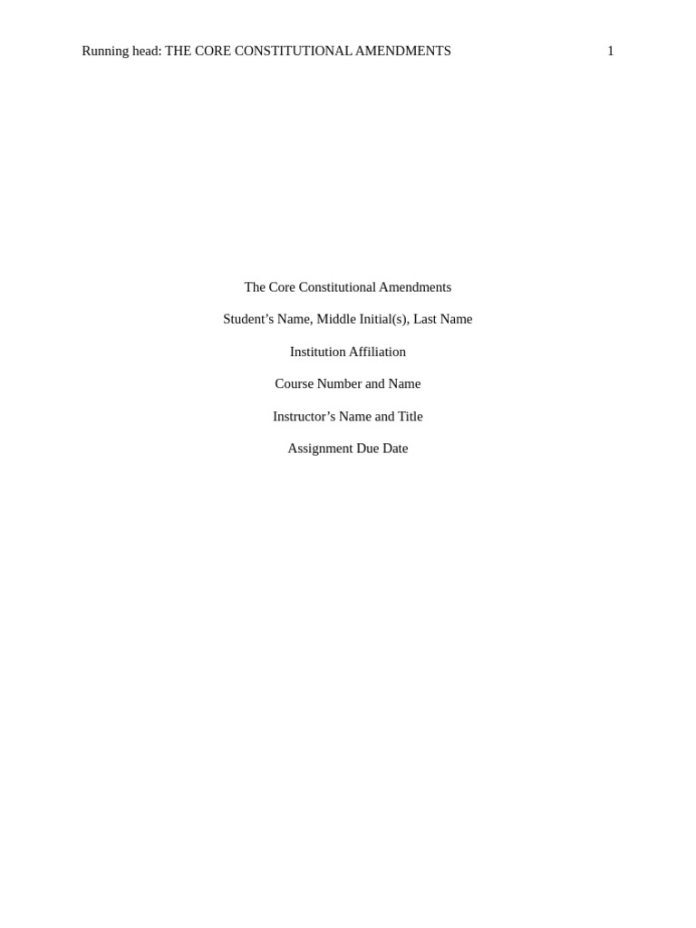 Understanding The Core Constitutional Amendments | PDF | Fifth ...