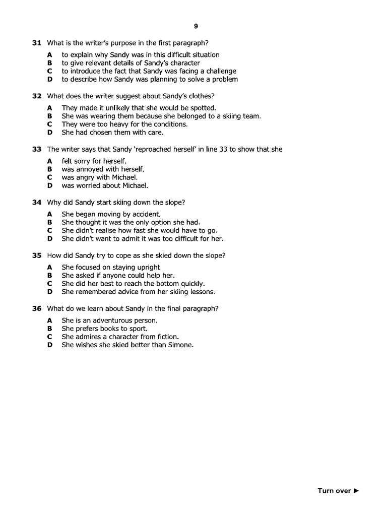 Travelling B2 Reading Practice Part 5 - Options | PDF