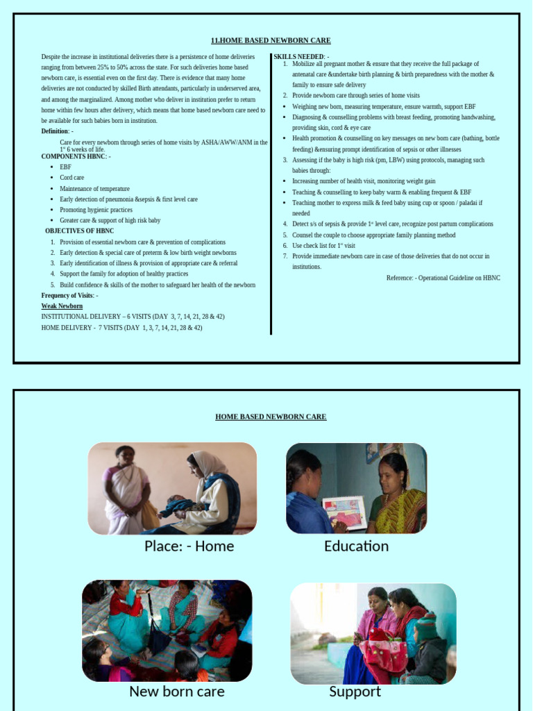 Essential Home Newborn Care Guide | PDF | Childbirth | Infants