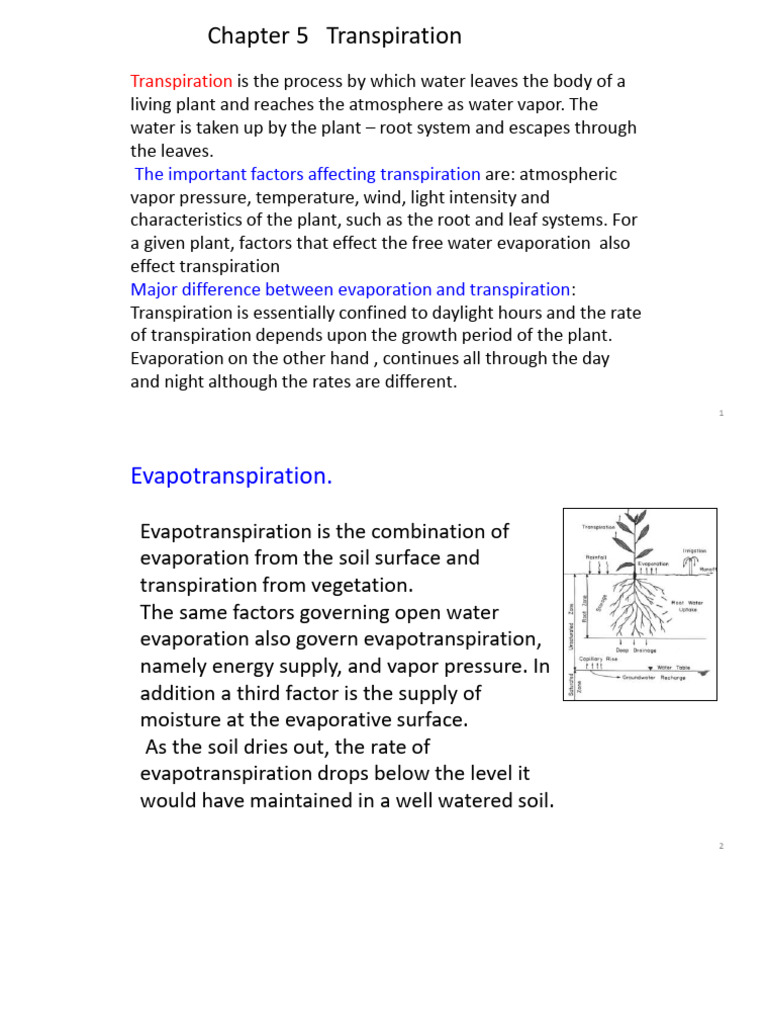 5 | PDF | Evapotranspiration | Evaporation