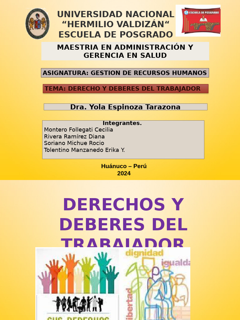 Derecho y Deberes Del Trabajador-Servidor 1 | PDF | Derecho laboral | Documento de identidad