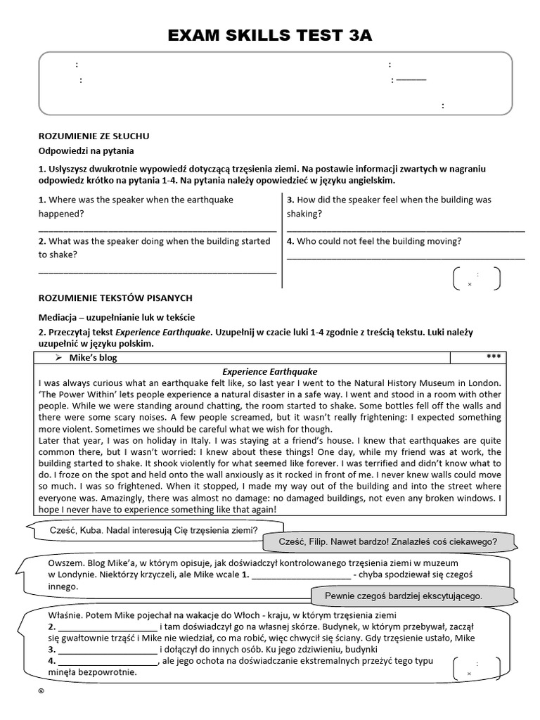 2 New Enterprise A2 Exam Skills Test 3a | PDF