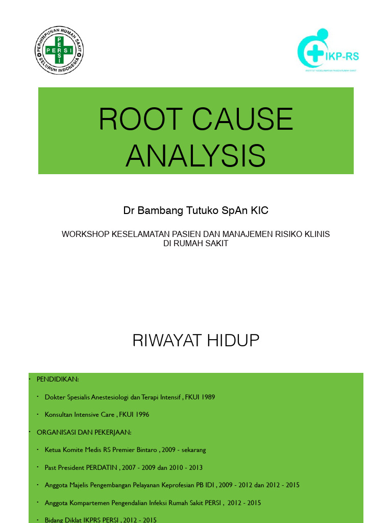 3b.ROOT CAUSE ANALYSIS RCA, DR B Tutuko | PDF | Risk