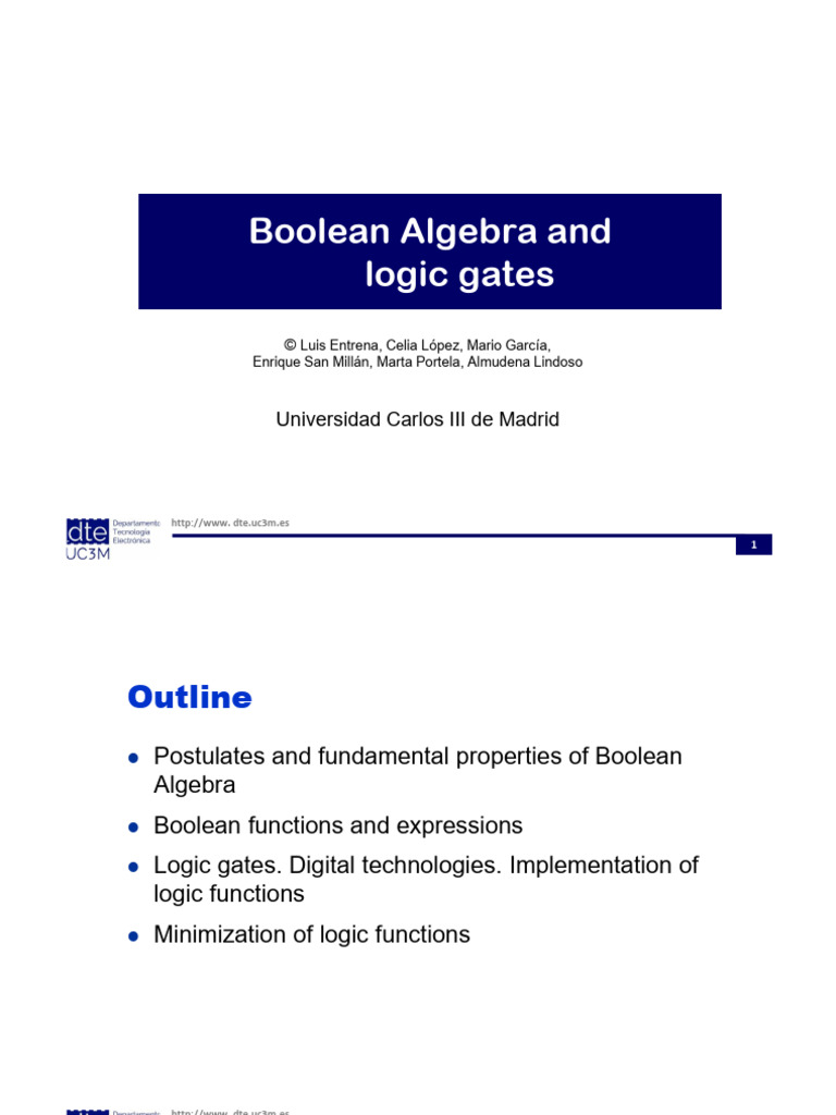 2 Boolean Algebra Technologies Rev21 | PDF | Hardware Description Language | Logic Gate