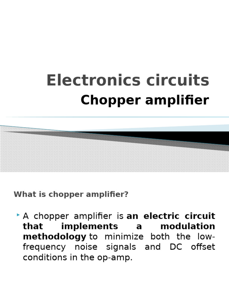 Chopper Amplifier | PDF | Science & Mathematics | Computers