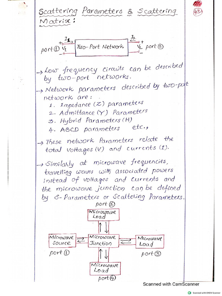 MWE Unit 2-2 (S Matrix) & Unit 5 | PDF