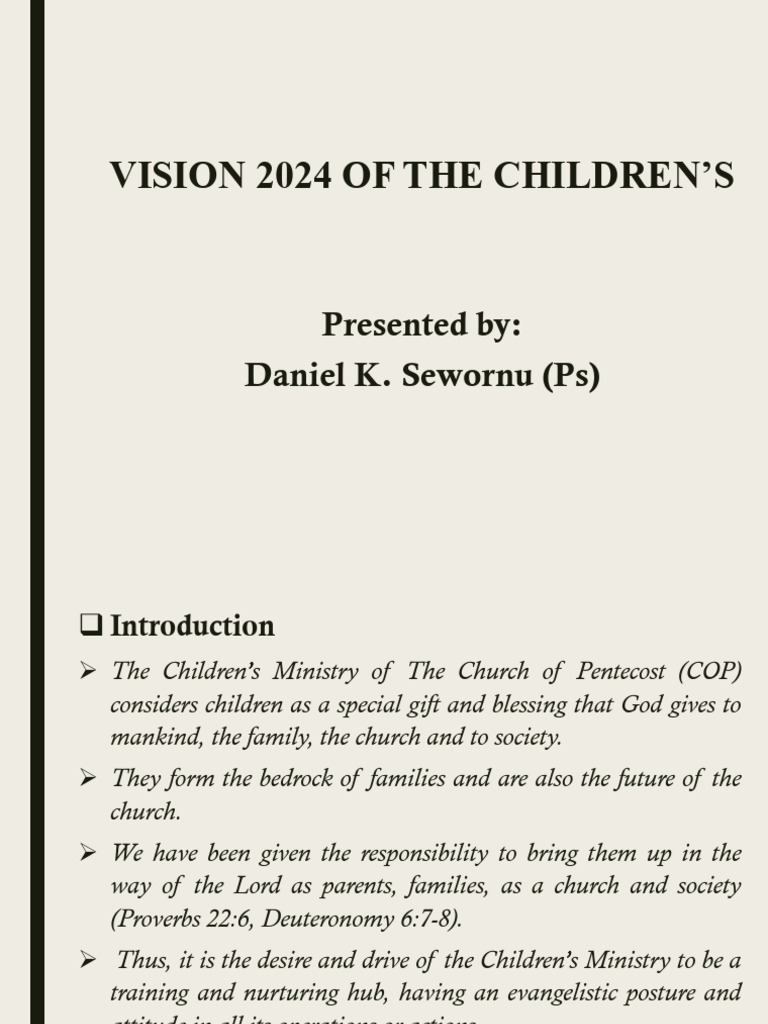 Vision 2024: Empowering Children's Ministry | PDF | Evangelism | Jesus