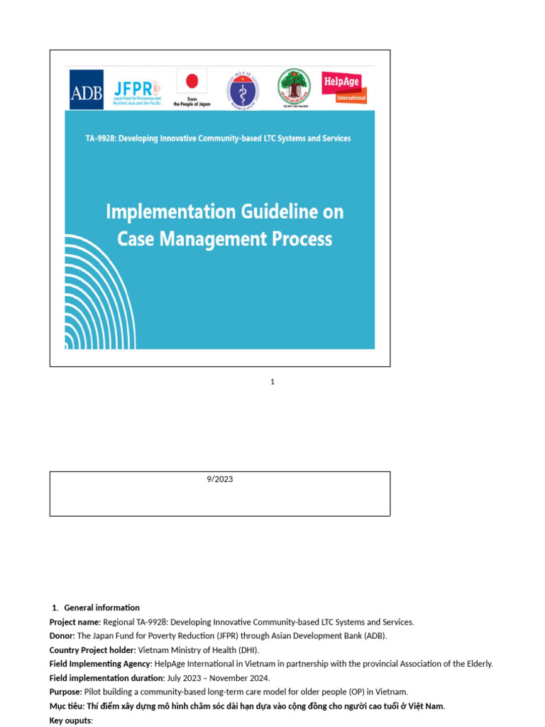 TA9928 - Hoa Binh - Implementation Guideline On CM Process (HAI) - PC Inputs - Song Ngữ | PDF
