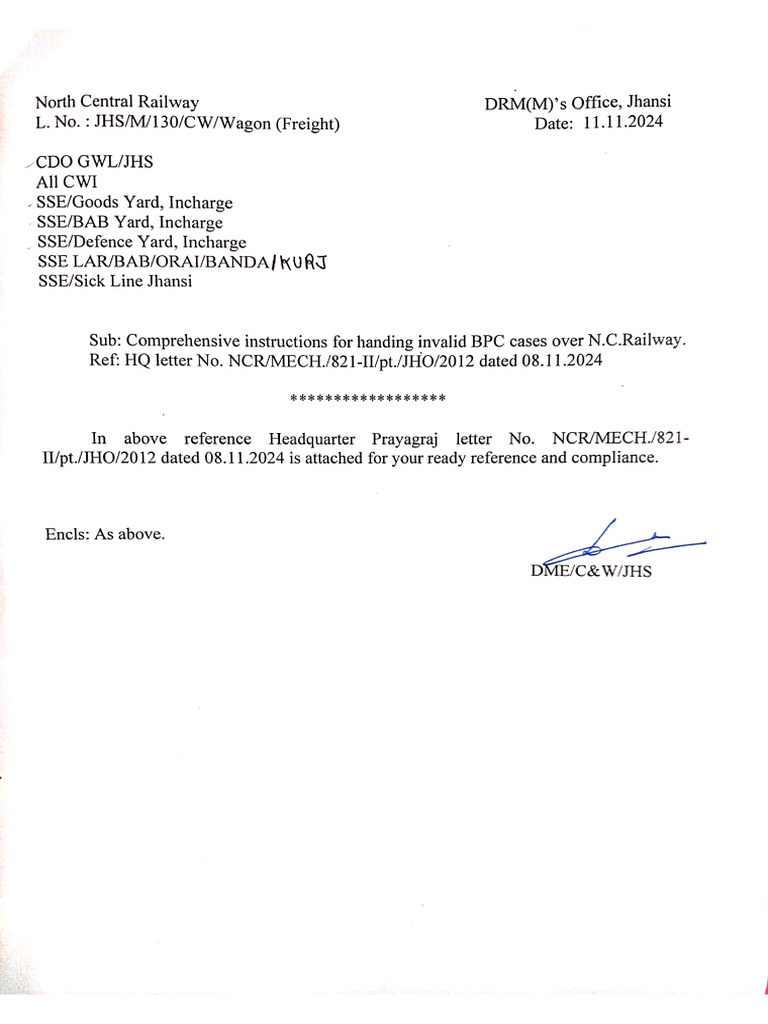 Comprehensive Instructions For Handling Invalid BPC Cases Over NCR ...