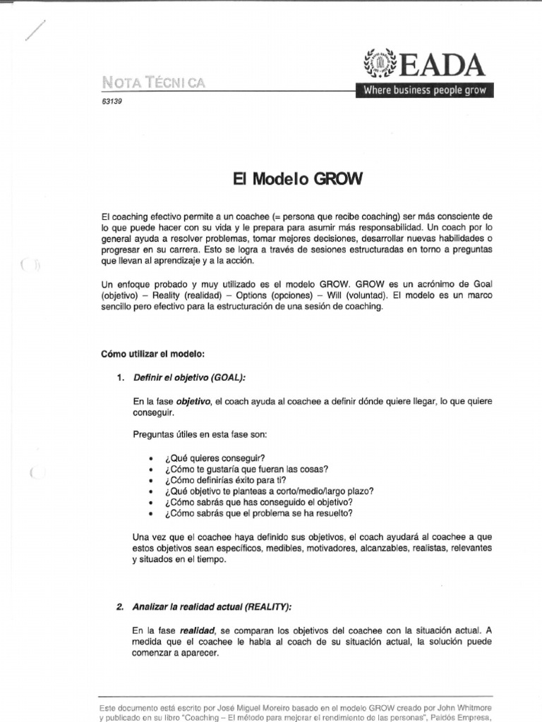 Modelo de Grow | PDF