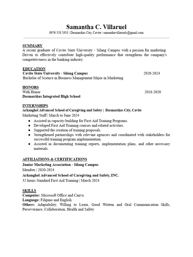 Villaruel-Resume Aug 2024 | PDF