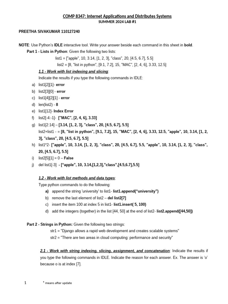 Lab 1 S24 Pdf String Computer Science Python Programming Language 8120