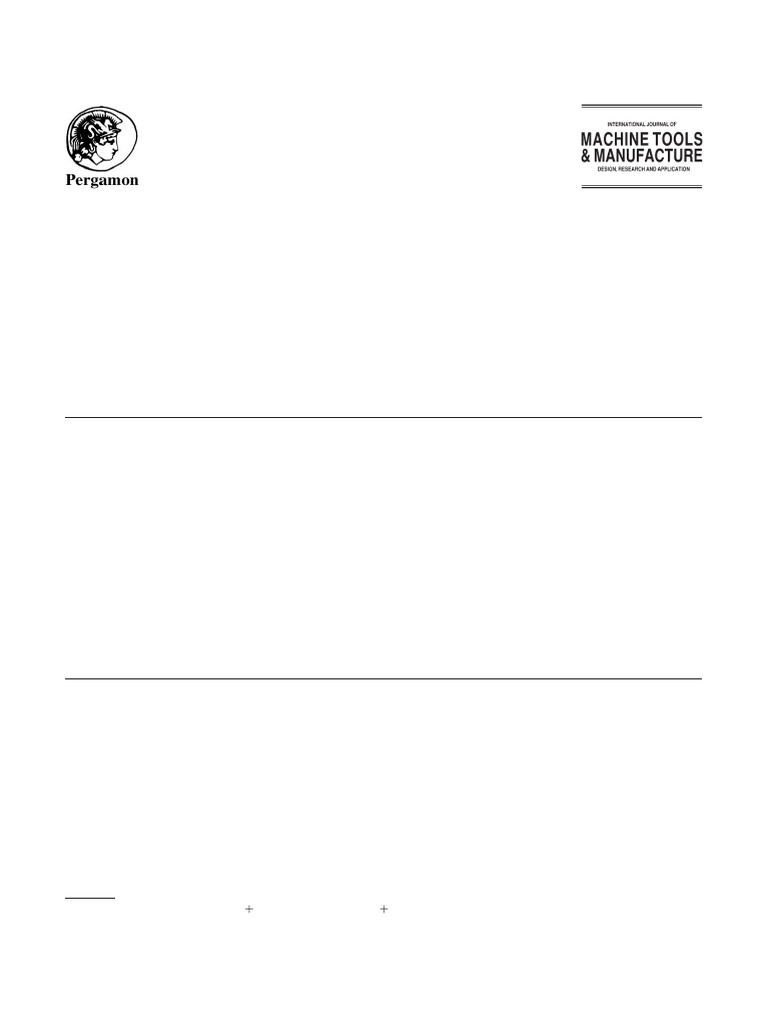 Dynamic Cutting Force Model for Chatter Prediction | PDF | Machining ...