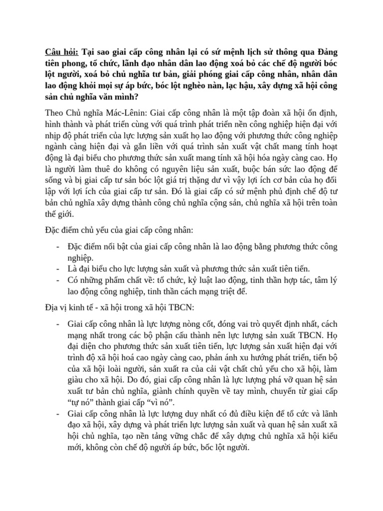 Câu hỏi Thảo luận C2 | PDF