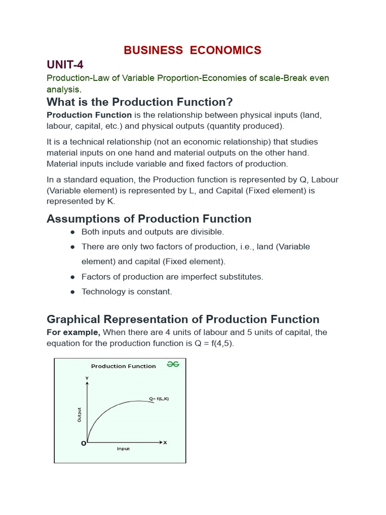 BE-3 (PRODUCTION fUNCTION) | PDF | Production Function | Economies Of Scale