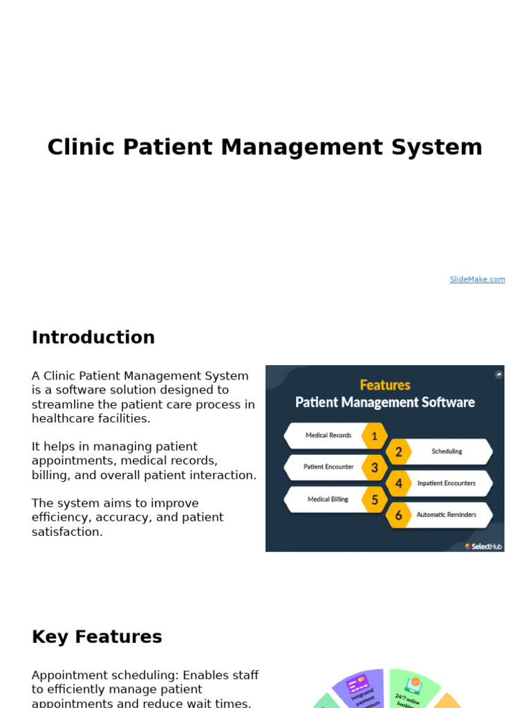 Clinic Patient Management System Overview | PDF | Electronic Health ...