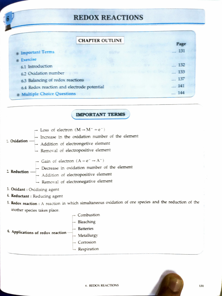 Redox Reaction Digest 11th | PDF | Redox | Ion