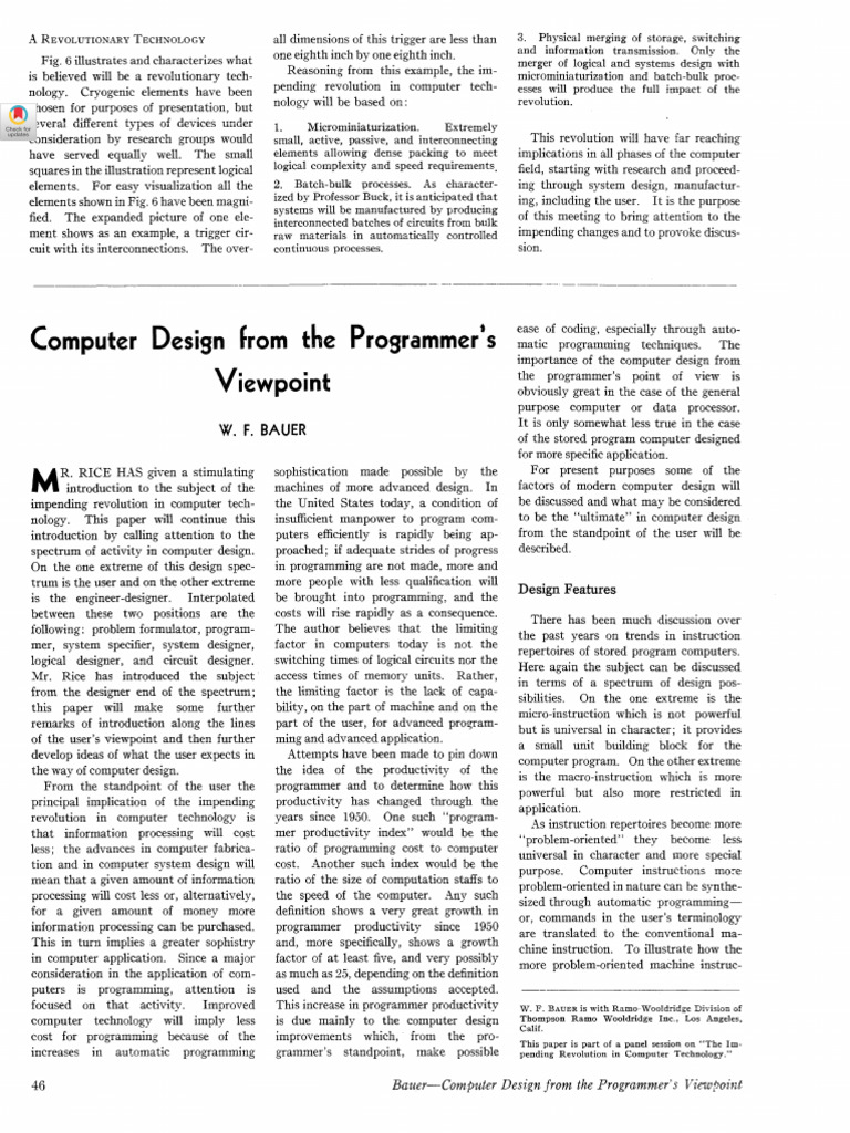 02 - Computer Design From The Programmers Viewpoint | PDF | Computer Architecture | Computer ...