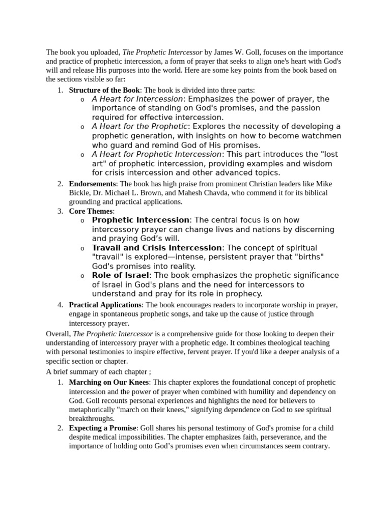 The Prophetic Intercessor | PDF | Intercession | Prayer