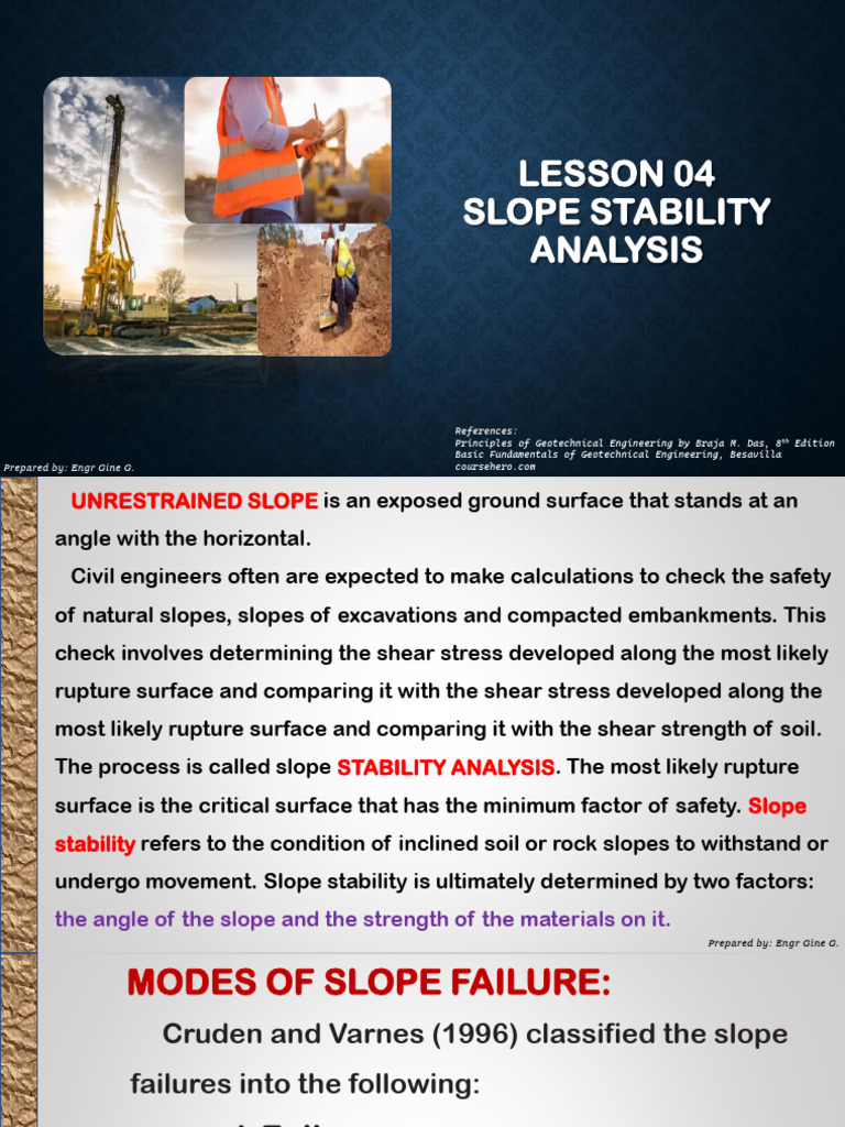 Lecture 4 Soil Stability Lecture | PDF | Landslide | Applied And ...