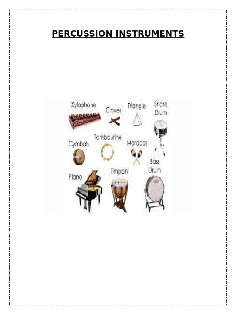 Percussion Instruments Guide | PDF