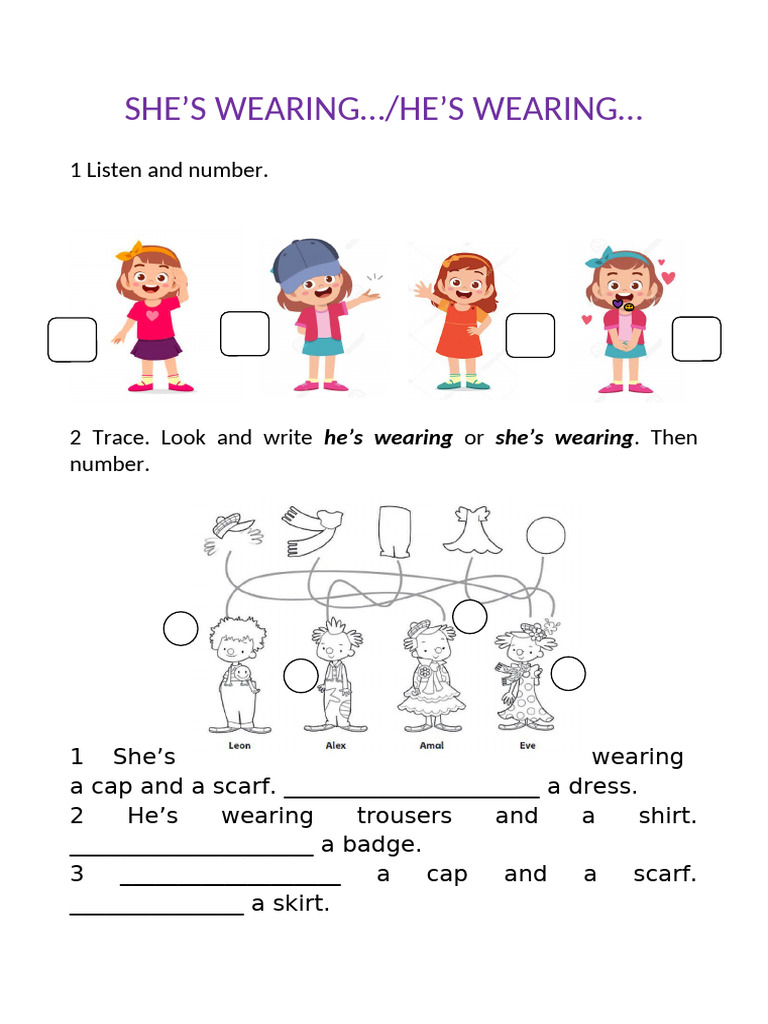 He's Wearing She's Wearing | PDF | Language Arts & Discipline