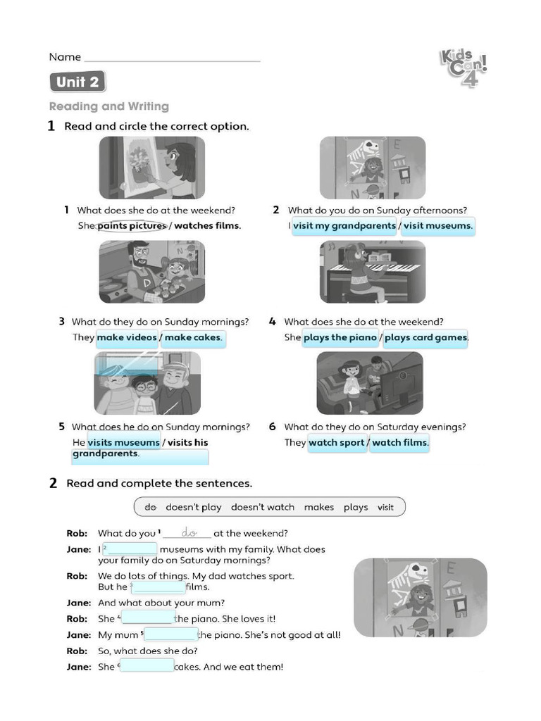 Unit 2 Kids Can 4 | PDF