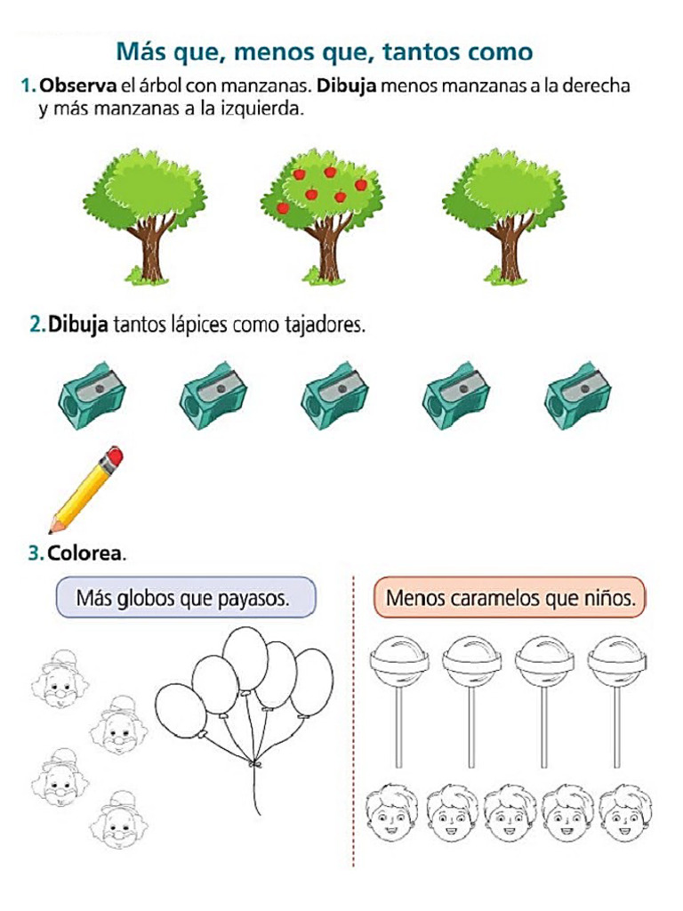 FICHA MAS QUE, MENOS QUE, TANTOS COMO | PDF FICHA MAS QUE, MENOS QUE, TANTOS COMO | PDF