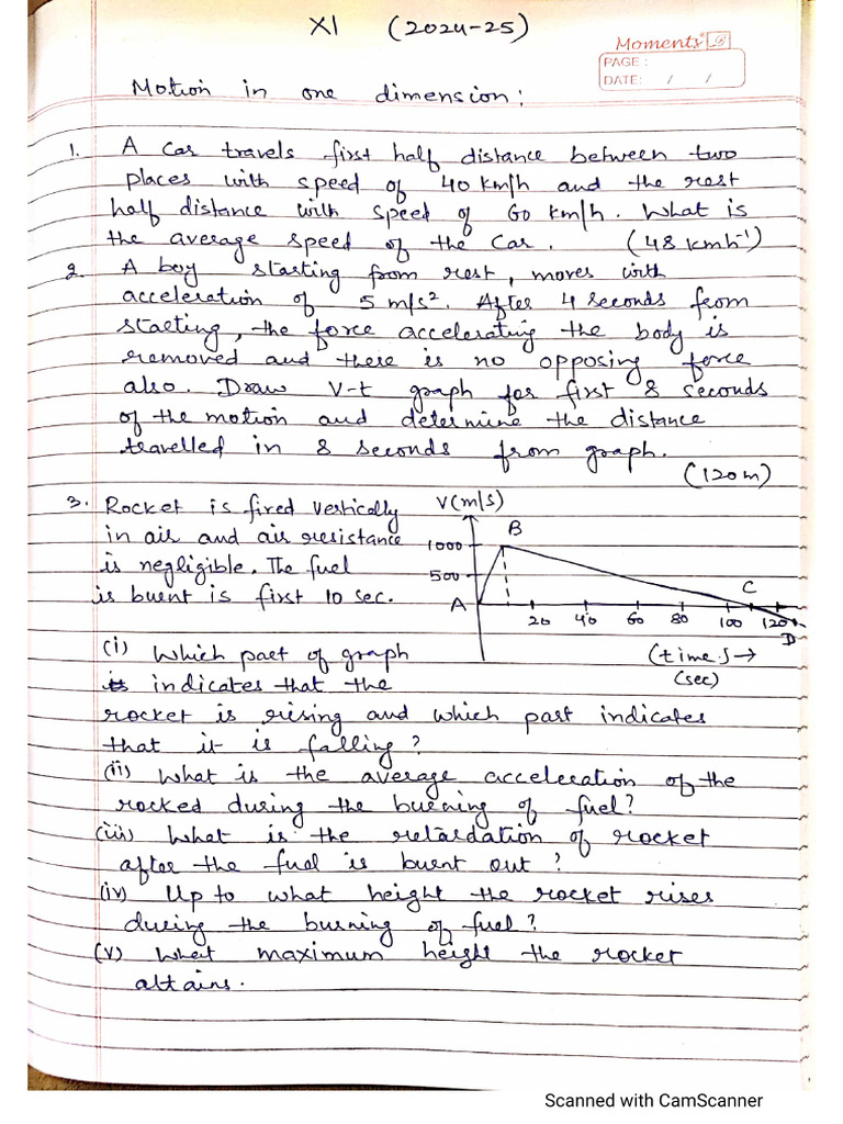 Uniform Motion Numerical | PDF