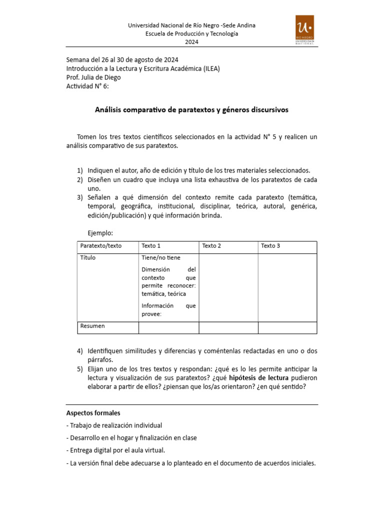 Actividad 6-Paratextos | PDF | Artes del lenguaje y disciplina