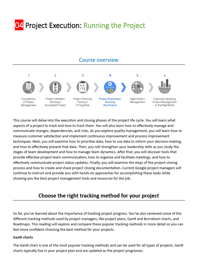 04.project Execution Running The Project | PDF | Agile Software ...