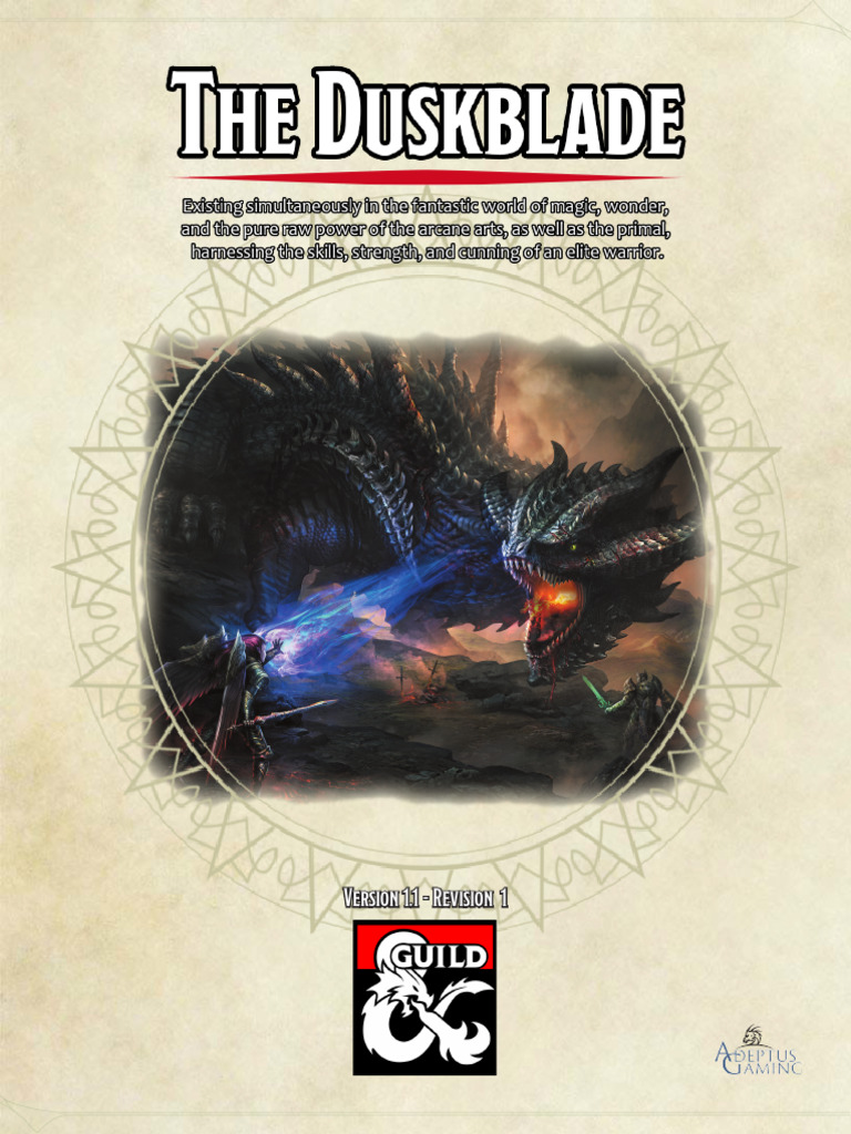 406465-5e Duskblade v1 1 Rev 1 | PDF | Dungeons & Dragons | Wizards Of ...