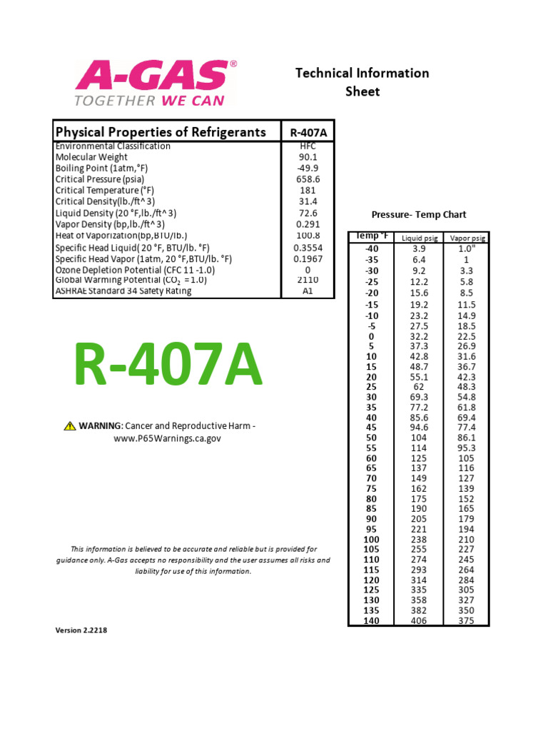 r407a | PDF | Physical Chemistry | Thermodynamics