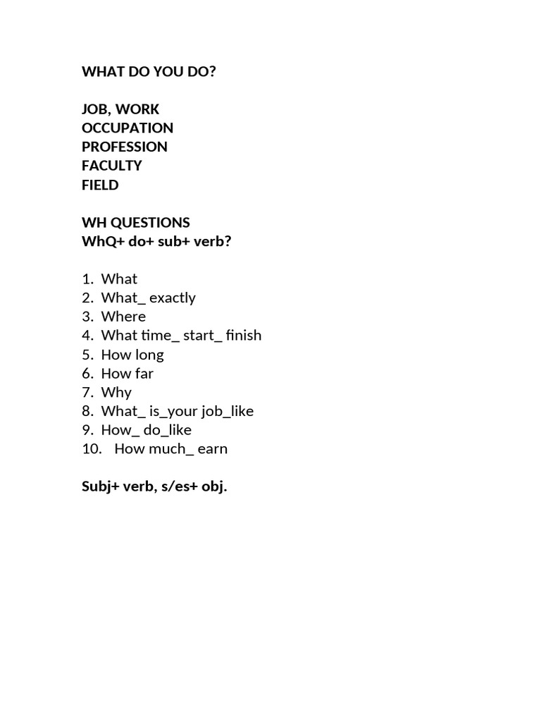 2404229094928what Do You Do | PDF