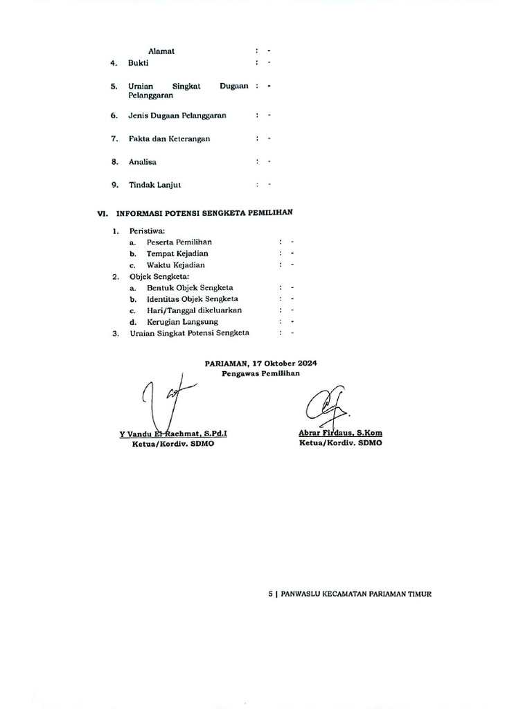 Form A 17 Okt | PDF
