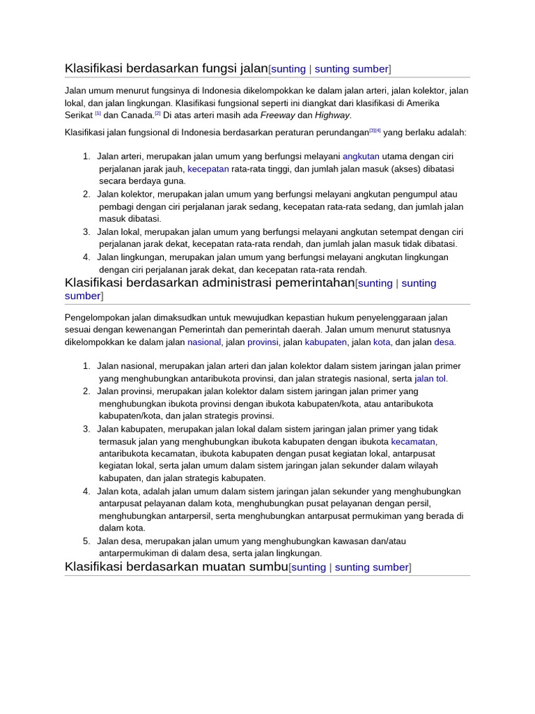 Klasifikasi Berdasarkan Fungsi Jalan | PDF | Bisnis