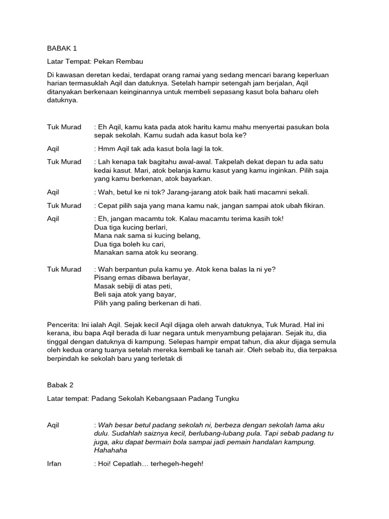 Penulisan Skrip Drama | PDF