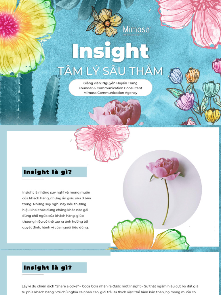 Các mô hình tìm Insight - Tâm lý sâu thẳm | PDF